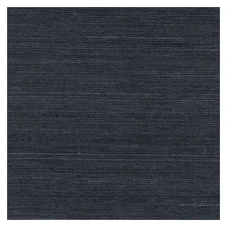 Peninsula Navy Sisal Grasscloth Wallpaper, Sample - Contemporary ...