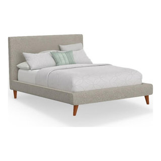 Alpine Furniture Britney Standard King Upholstered Platform Bed in ...