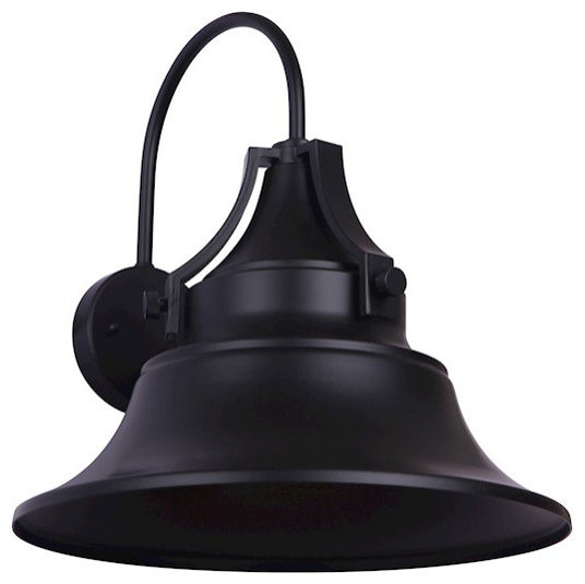 Craftmade Union 1-Light Large Outdoor Wall Mount, Midnight/Midnight ...