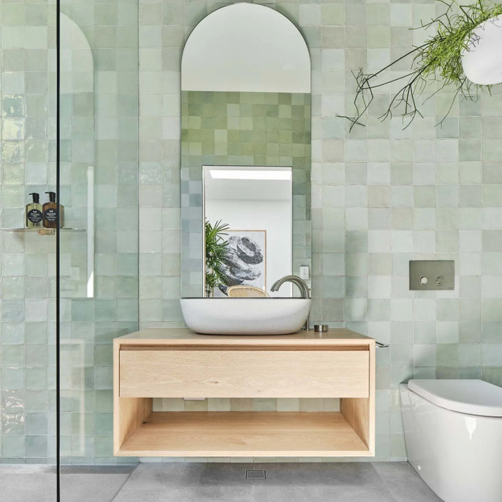 75 Beautiful Bathroom with Wood Benchtops Ideas & Designs - September ...