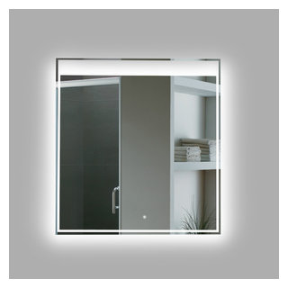 Backlit Led Lighting Mirror 30x32 Modern Bathroom Mirrors By
