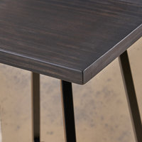 GDF Studio Hazel Indoor Acacia Wood Bar Stools With Iron Legs, Set of 2 ...