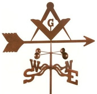 Masons Weathervane With Post Mount - Contemporary - Weather Vanes - by ...