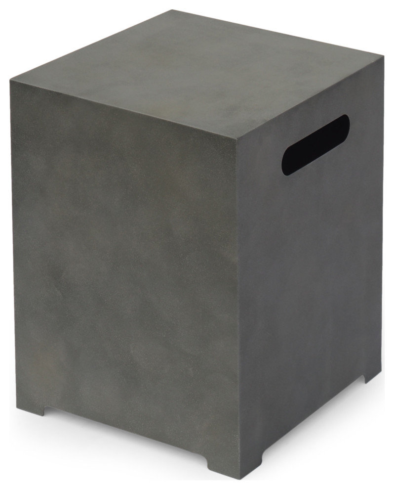 Hemmingway Outdoor Round Fire Pit With Tank Holder - Industrial - Fire ...