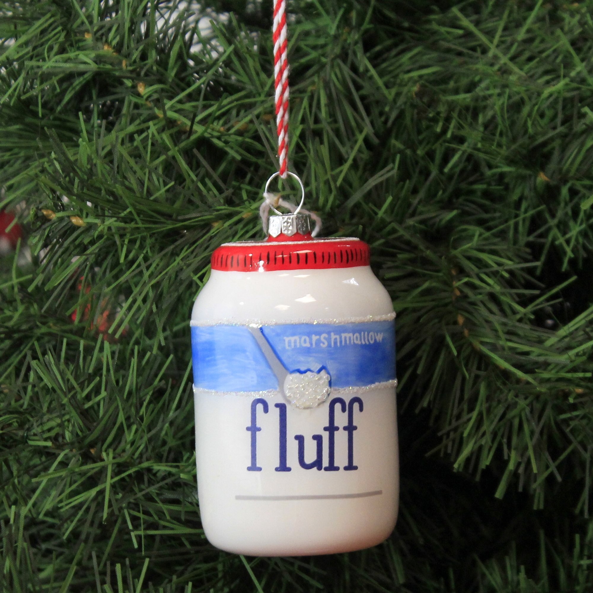 Holiday Ornament Marshmallow Fluff Jar Glass Fudge S'mores Whoopie Pie ...
