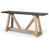 Rialto Two-Toned Black and Brown Wood Angular Leg Console Table ...