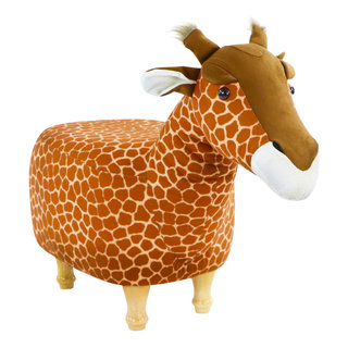 15" Seat Height Giraffe Animal Shape Ottoman - Contemporary - Kids ...