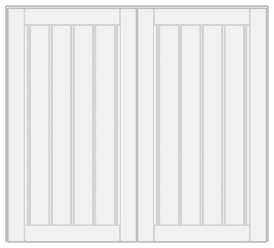 Wall 2Door 33w x 30h Beadboard - Transitional - Kitchen Cabinetry - by ...