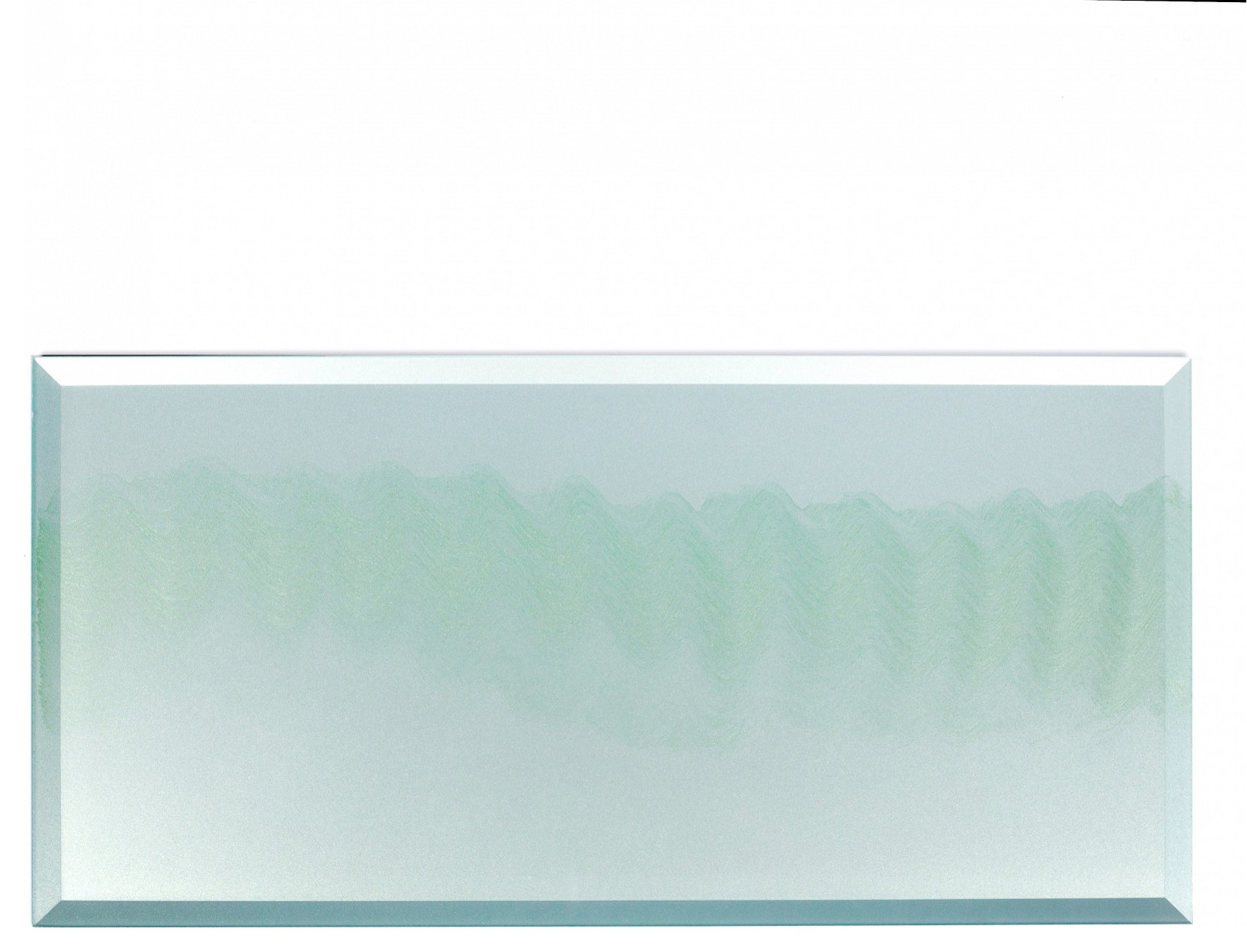 Forever 8"x16" Reverse Bevel Glass Subway Tile,Glossy Green ...