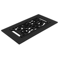 4 Heat Air Vent Grille Cast Aluminum Victorian Black Finish Register ...