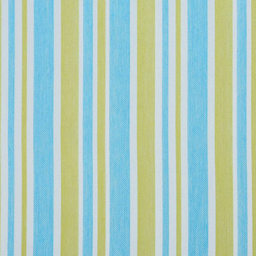 Blue Green Performance Stripe woven Upholstery Fabric by the Yard, By ...
