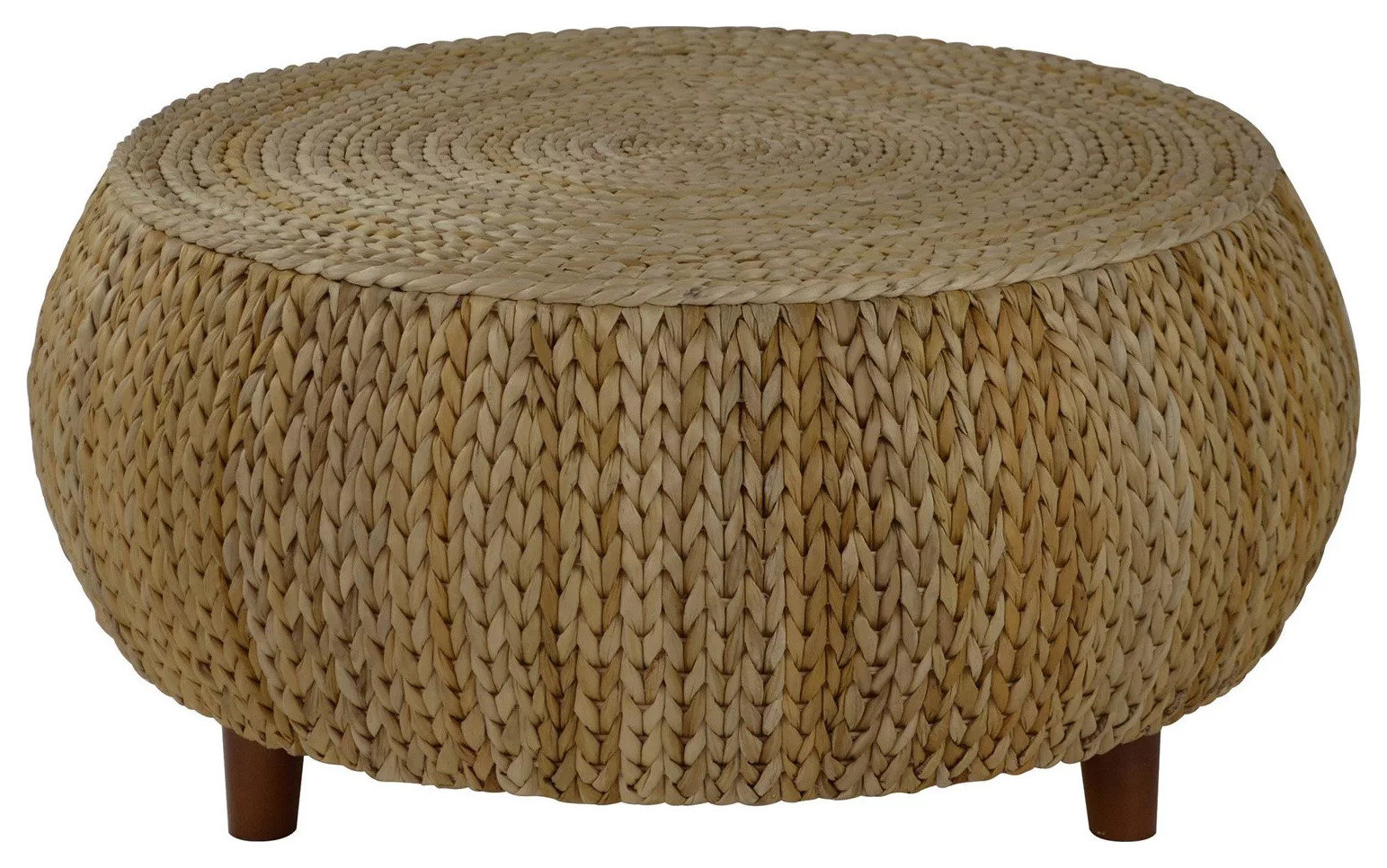 Island-Inspired Coffee Table with Woven Banana Leaf Body and Low ...