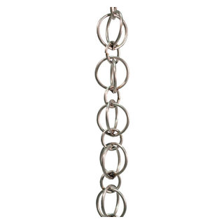 Double Loops Stainless Steel Rain Chain/Installation Kit, 8' - Beach ...