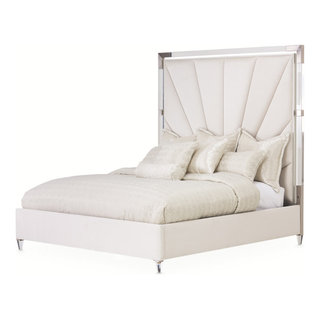 Penthouse Queen Tall Panel Bed, Ash Gray - Contemporary - Platform Beds ...