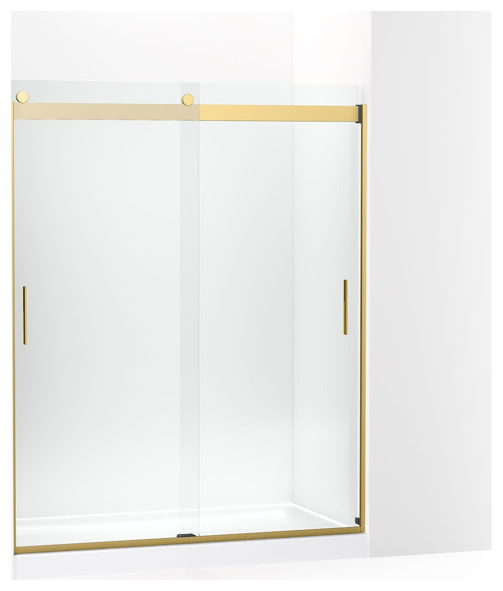 Kohler Levity Sliding Shower Door, 74"x56.63"-59.63" - Contemporary ...