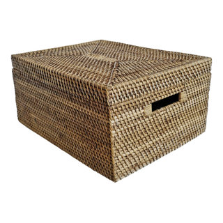 Rattan Storage Box - Tropical - Decorative Boxes - by Design Mix ...