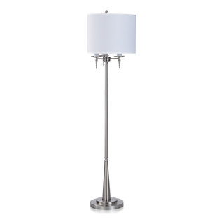 Gemma 3 Light Floor Lamp, Silver - Transitional - Floor Lamps - by ...