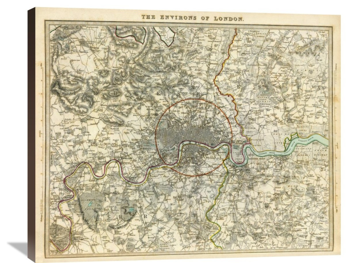 London, England, 1832, 16"x1.5"x13", 36"x1.5"x29" - Contemporary ...