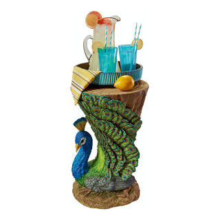 Provocative Peacock Garden Table - Traditional - Outdoor Side Tables ...