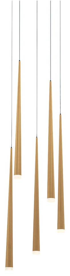 Cascade LED Pendant, Aged Brass - Modern - Pendant Lighting - by LAMPS ...
