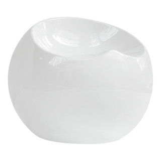 Modern Classics Dewdrop Stool, White, 19"H x 22"W x 22"D - Contemporary ...