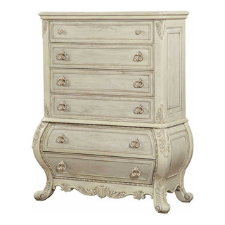 21" X 42" X 57" Antique White Wood Chest - Victorian - Dressers - by ...
