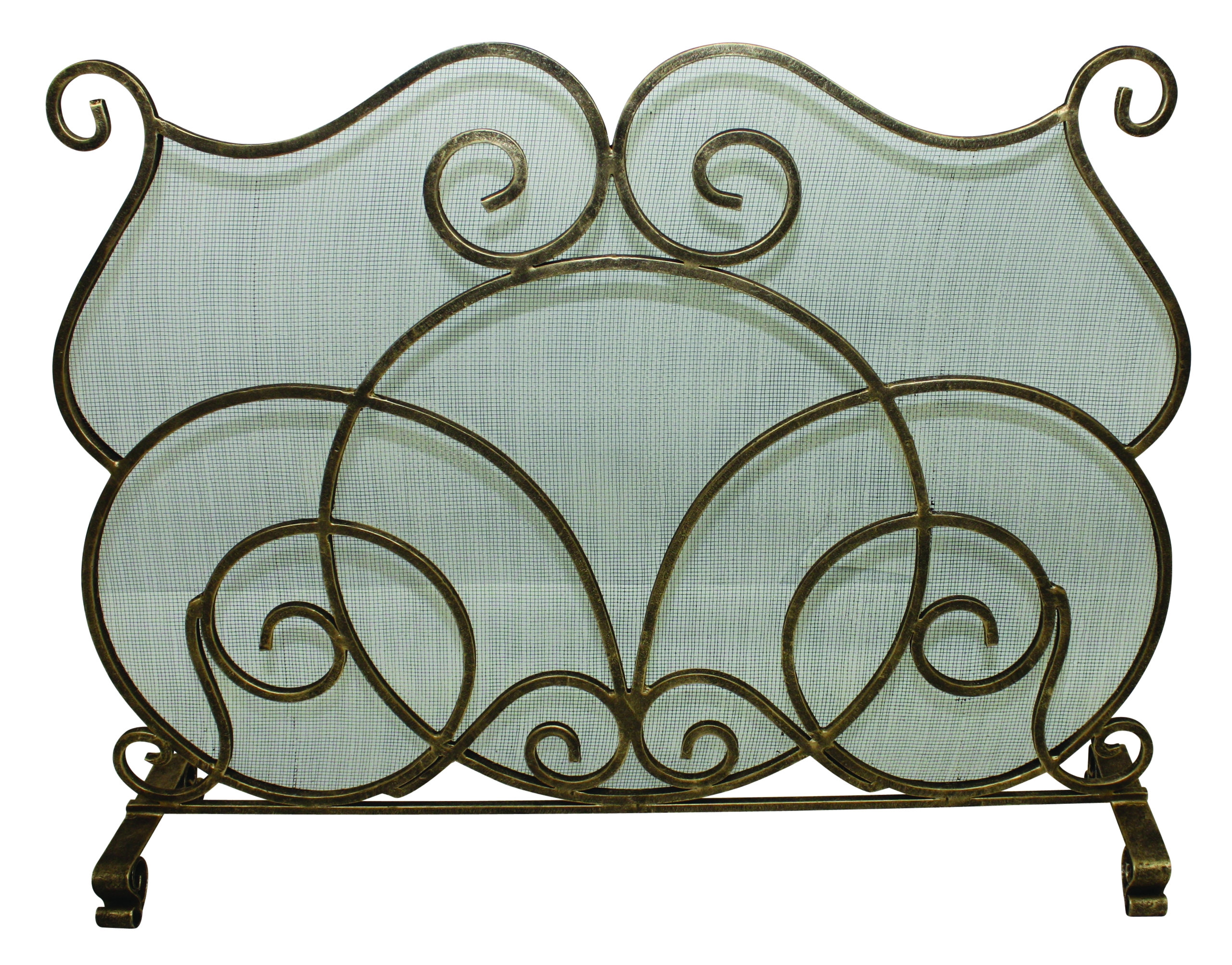 Iron Scroll Fireplace Screen - Traditional - Fireplace Screens - by Dr ...