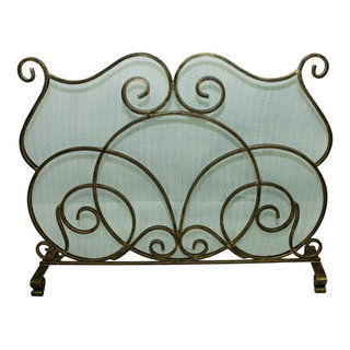 Iron Scroll Fireplace Screen - Traditional - Fireplace Screens - by Dr ...