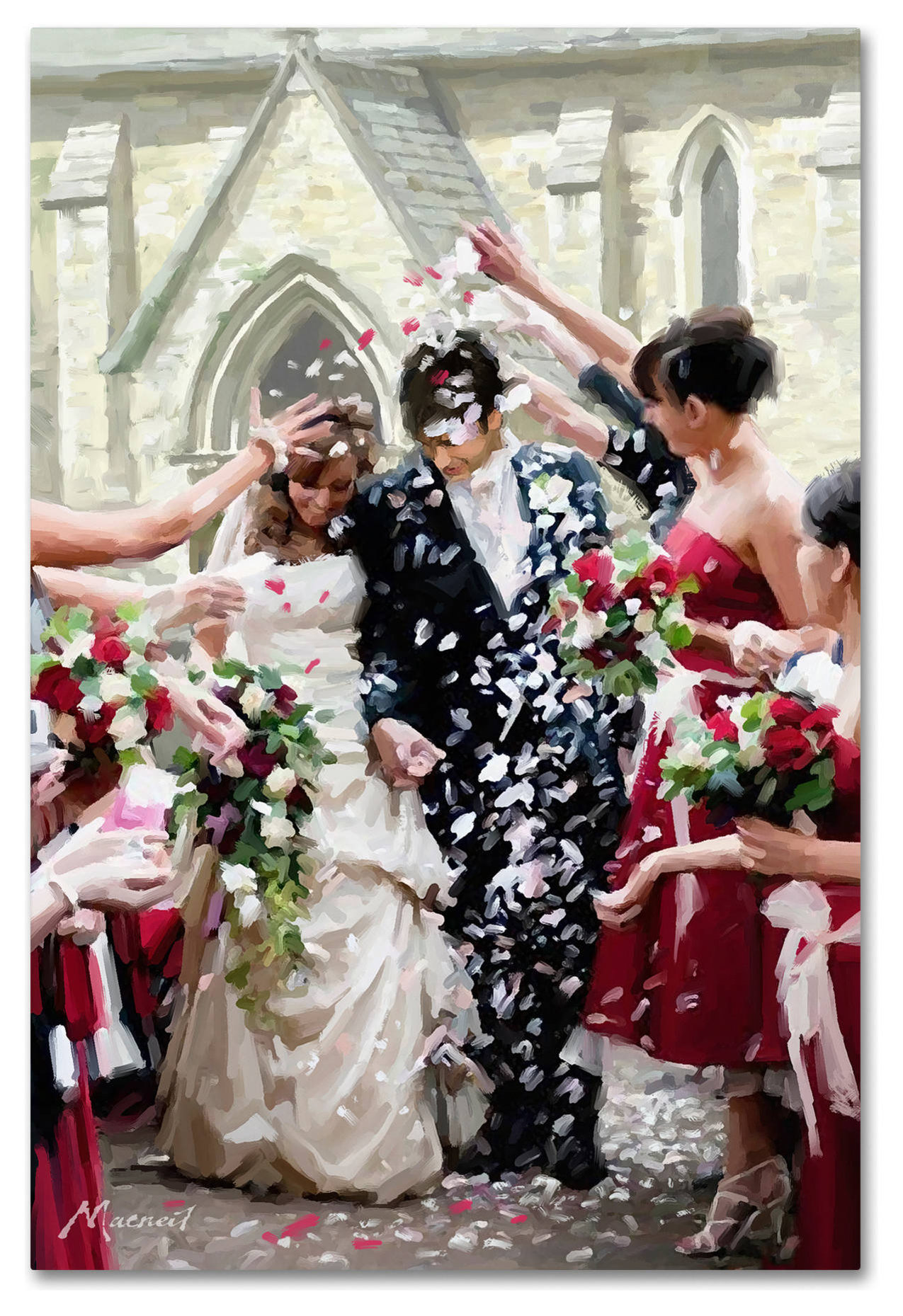 The Macneil Studio 'Throwing Confetti' Canvas Art, 19"x12 ...