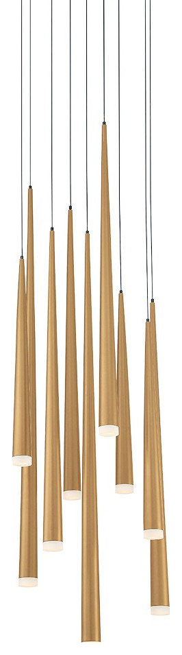 Cascade LED Pendant, Aged Brass - Modern - Pendant Lighting - by ...