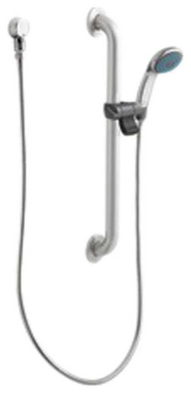 Moen Commercial 3-1/4in Single-Function Hand Shower with 24in Slide Bar ...