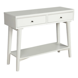 Flynn Console Table, White - Midcentury - Console Tables - by ...