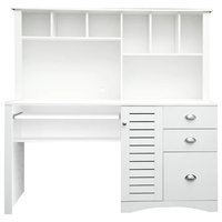 Large Desk, Waterproof Top With Integrated Hutch & Ample Storage Space ...