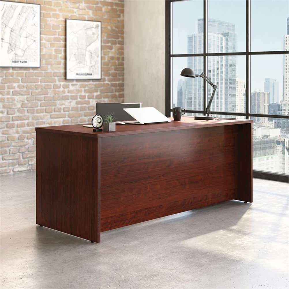 Pemberly Row 72" x 30" Engineered Wood Desk Shell in Classic Cherry ...