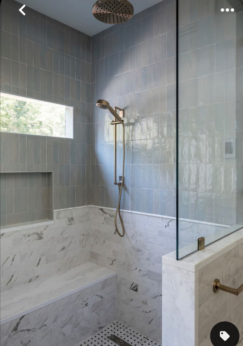 Bathroom tile decision: Half Marble/Half Subway?
