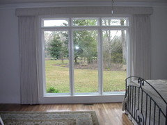 Curtains under transom?