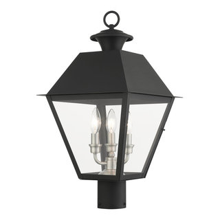 Black Classic, Colonial, Historical, Timeless Outdoor Post Top Lantern ...