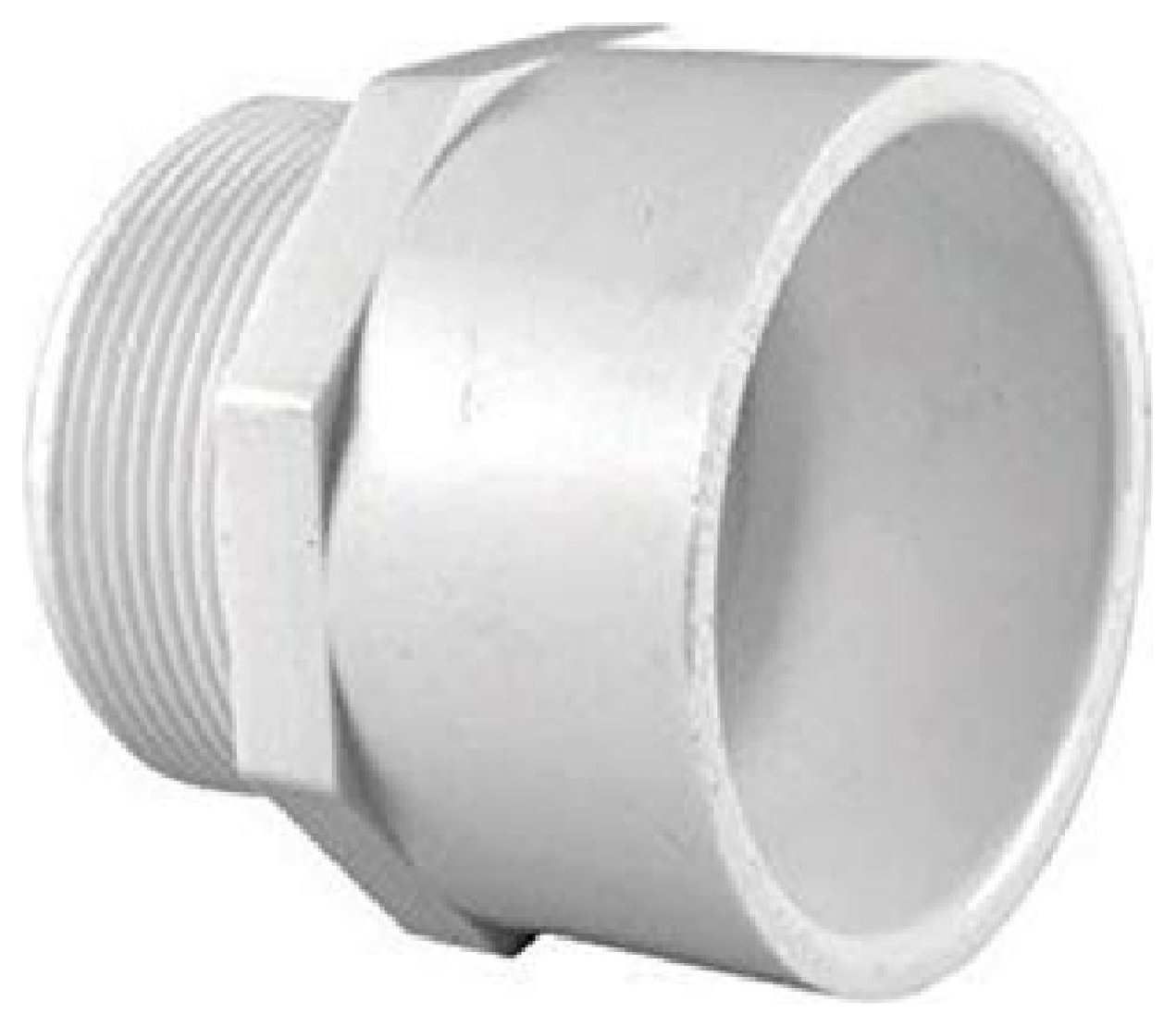 Charlotte Pipe PVC 02109 2000HA Male Adapter Pipe Fitting, White, 4 ...