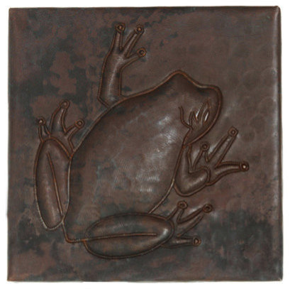 Tree Frog Design Copper Tile (TL408), 8x8 - Rustic - Wall And Floor ...