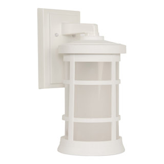 Resilience Lanterns 1 Light Outdoor Wall Light, Textured White, 7 ...