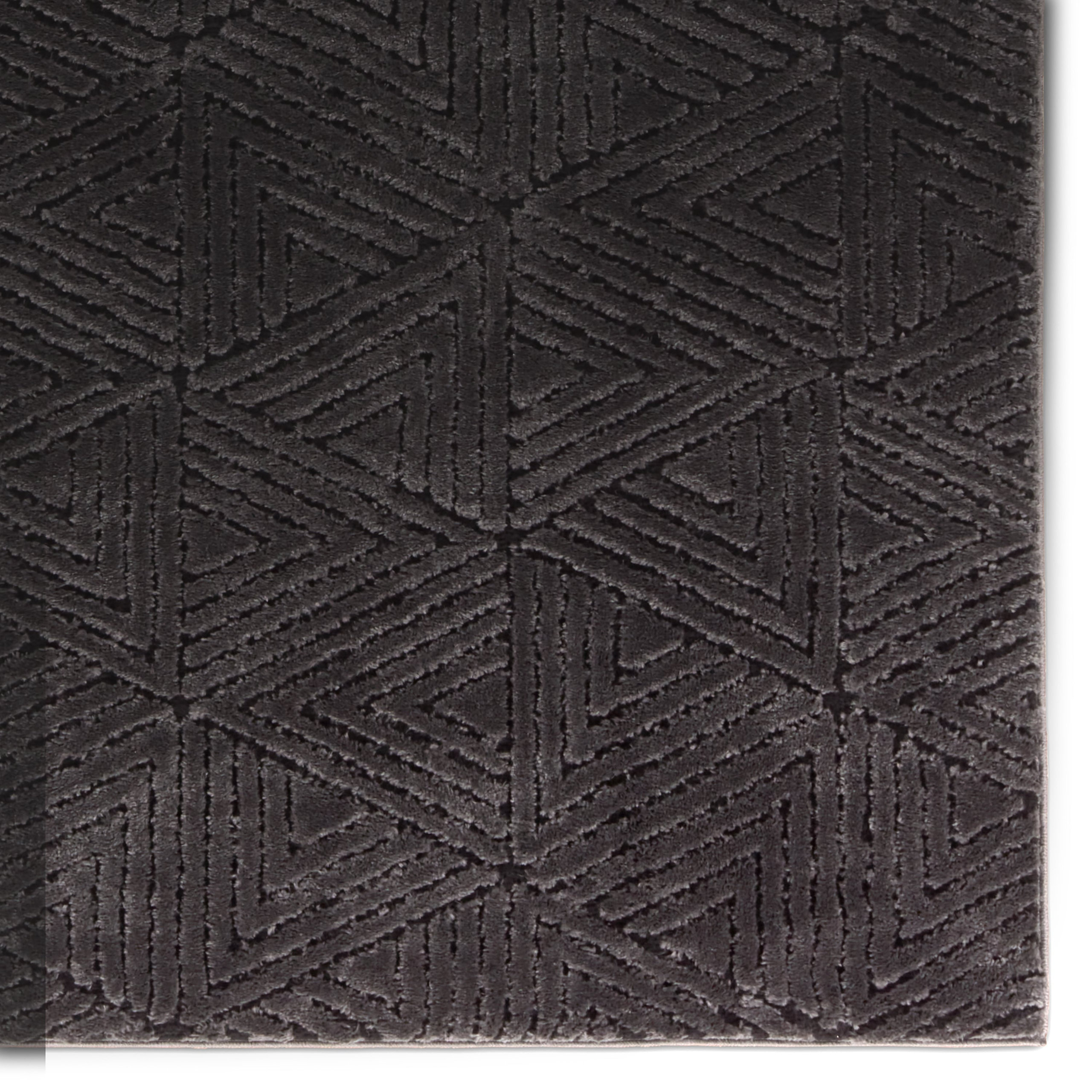 Jaipur Calix By Nikki Chu Ziazan Cnu04 Geometric Rug, Black/Black, 7'6 ...