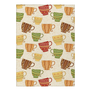 Indoor/Outdoor Cucina ACU45 Washable Rug, 5' x 7'6" - Contemporary ...