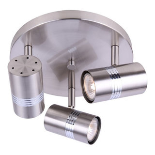 Canarm Aldi 3 Light Track Ceiling, Matte Brushed Nickel/Chrome ...
