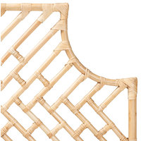 Jayliah Modern Bohemian Natural Brown Rattan Queen Size Standalone ...