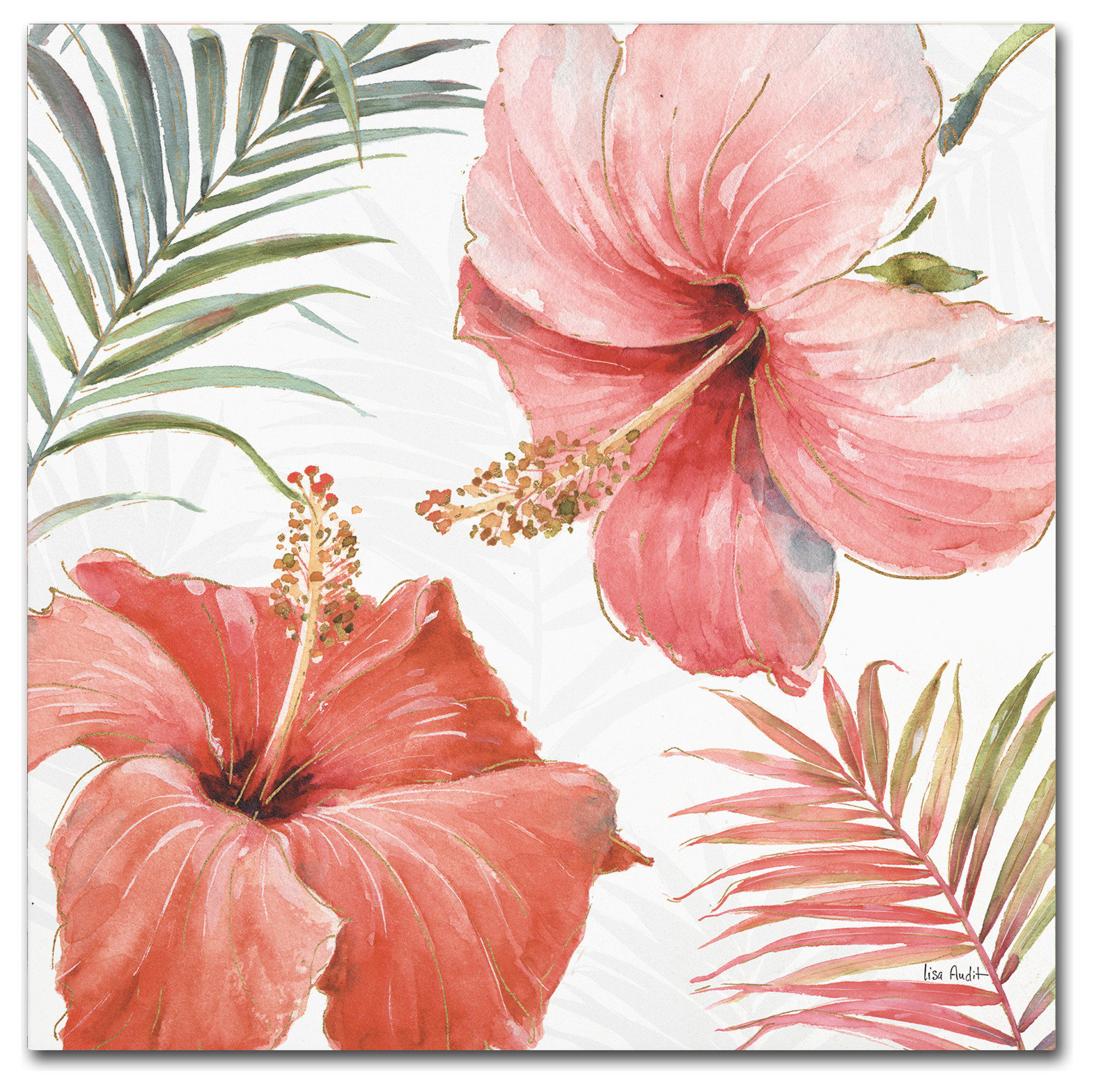 Lisa Audit 'Tropical Blush III' Canvas Art, 24"x 24" - Tropical ...