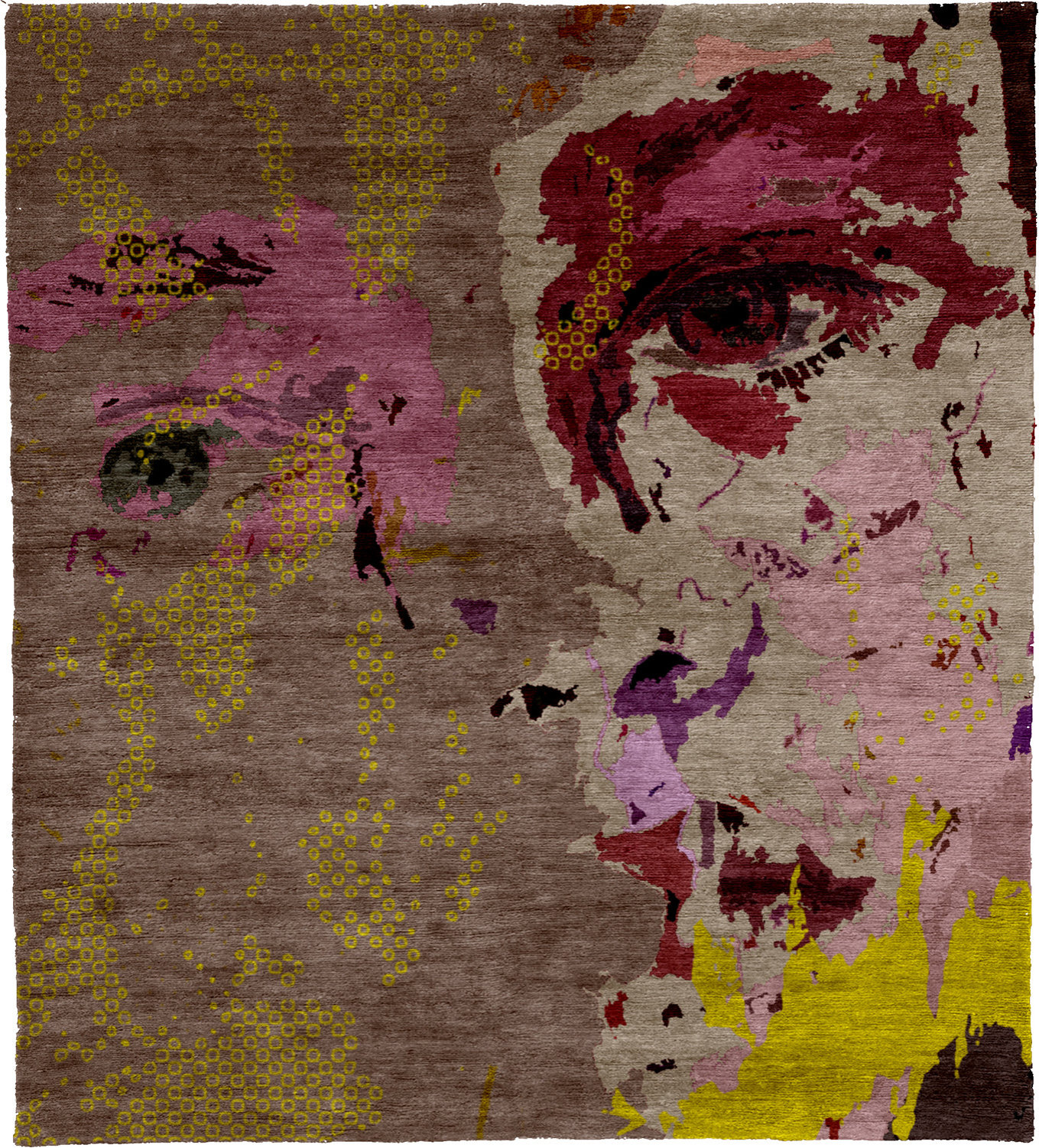 Faze B Wool Hand Knotted Tibetan Rug, 8' Round - Contemporary - Area ...