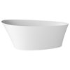 65in Solid Surface Freestanding Bathtub in Matte White - Contemporary ...