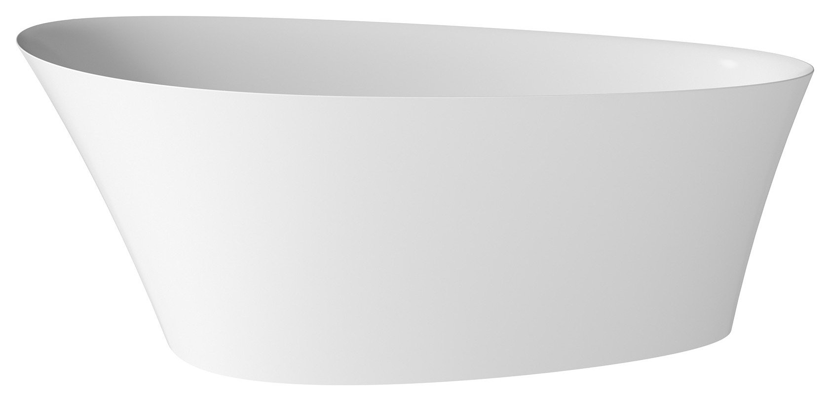 65in Solid Surface Freestanding Bathtub in Matte White - Contemporary ...