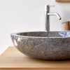 Gray Marble Bathroom Sink, Tikamoon Calypso - Contemporary - Bathroom ...