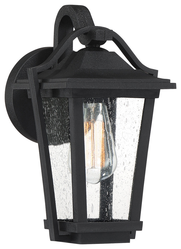 Darius 1-Light Outdoor Lantern, Earth Black - Traditional - Outdoor ...